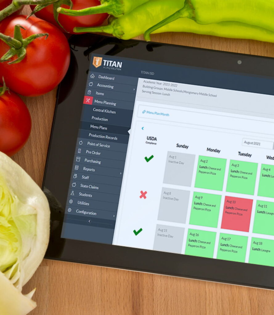 Menu Planning - LINQ | K‑12 Software